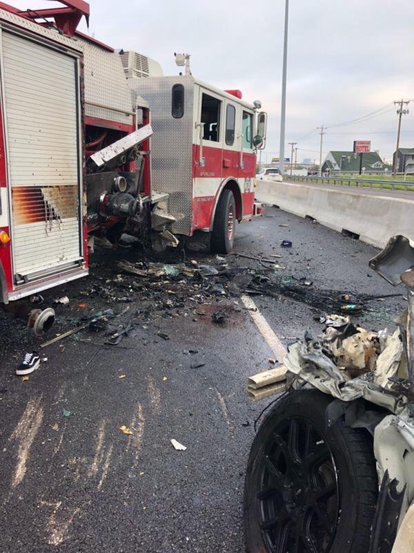 Irving FD’s “blocker” unit hit and destroyed by vehicle; emergency ...