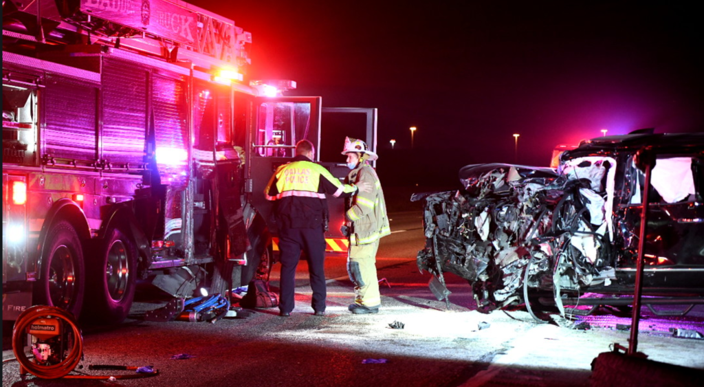 Speeding driver collides with Dallas fire truck, causing major damage ...
